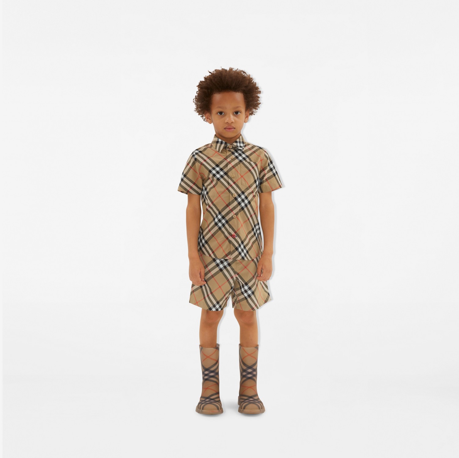 Check Cotton Shirt in Sand | Burberry® Official Check Cotton Shirt in Sand | Burberry® Official