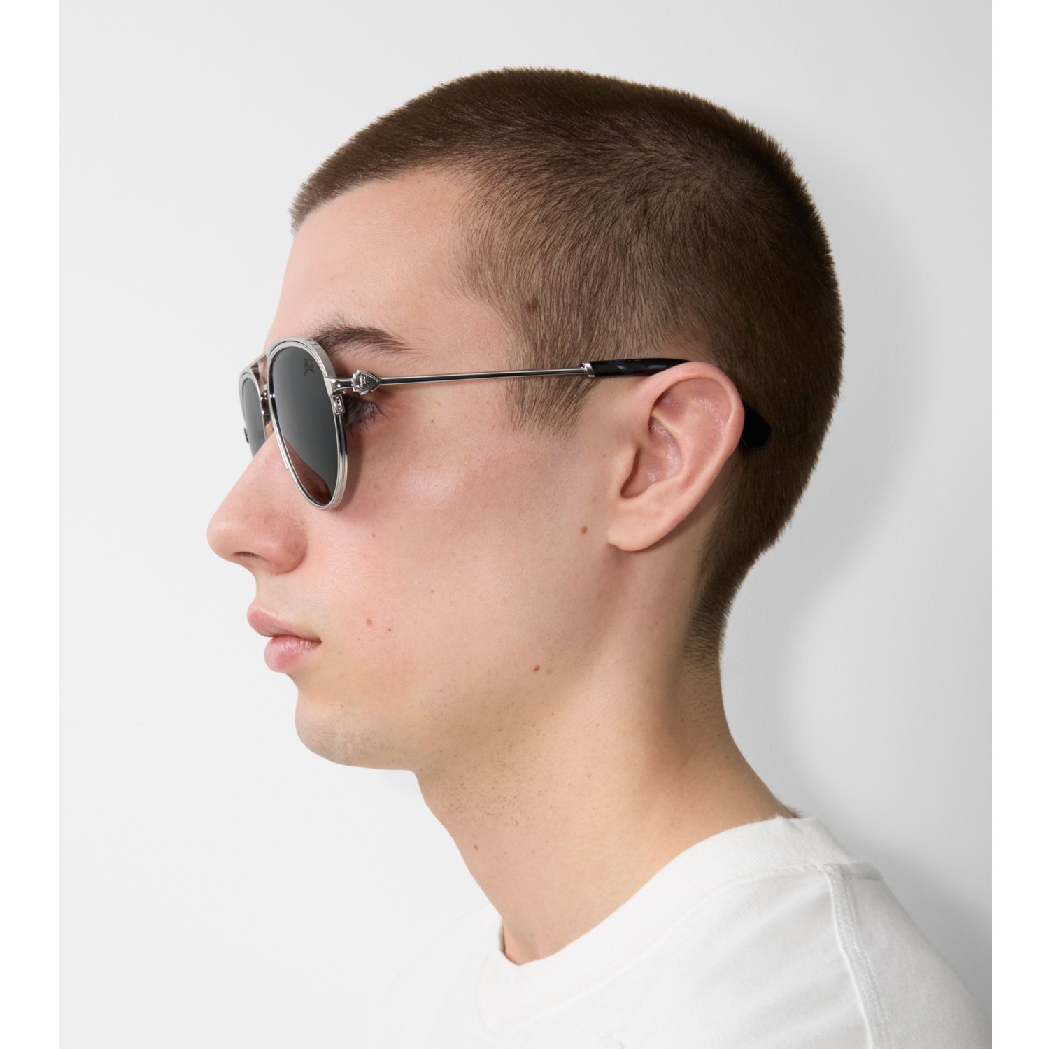 Shield Aviator Sunglasses in Silver | Burberry® Official