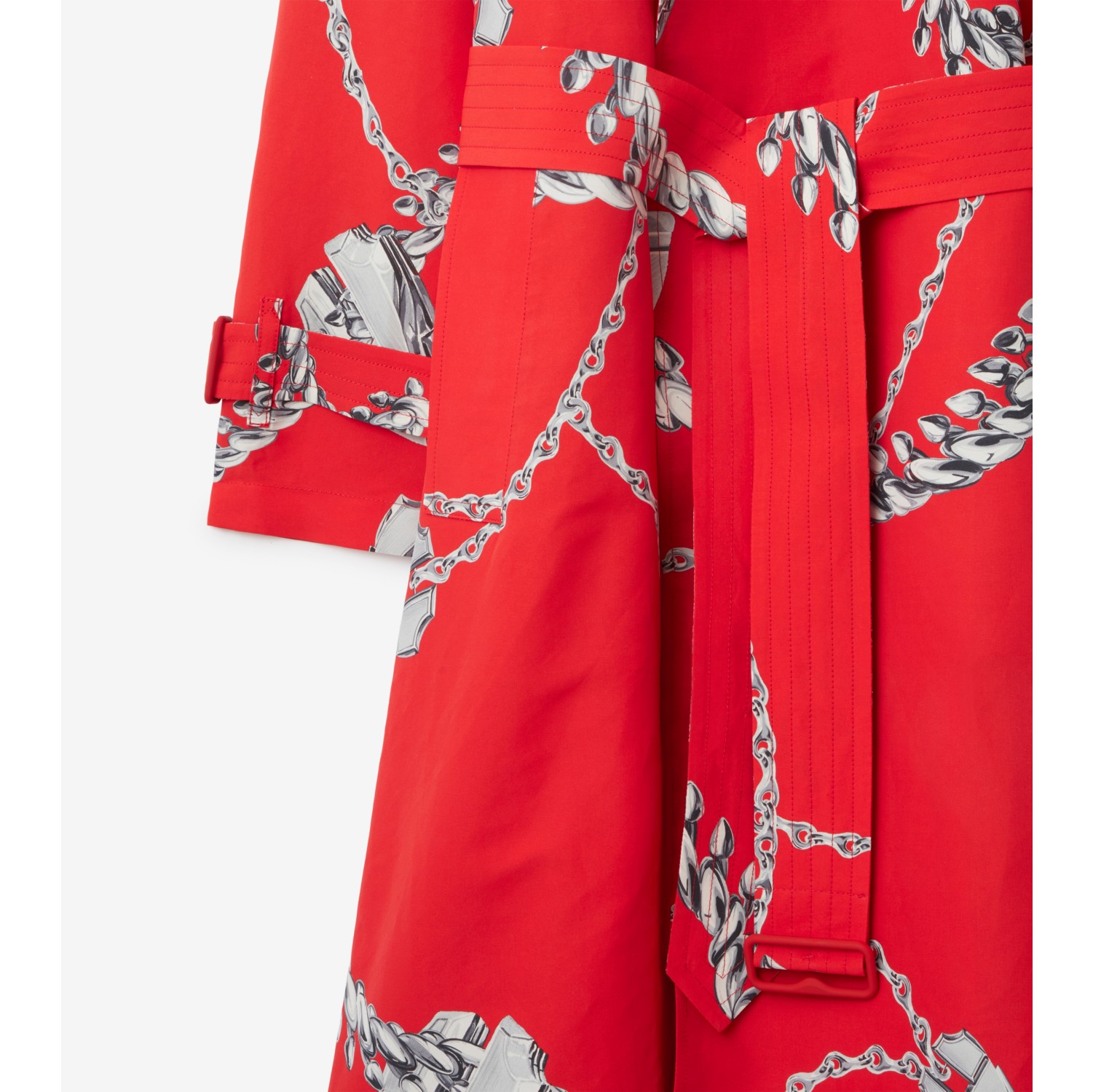 Long Shield Hardware Taffeta Trench Coat in Pillar - Women, Nylon ...