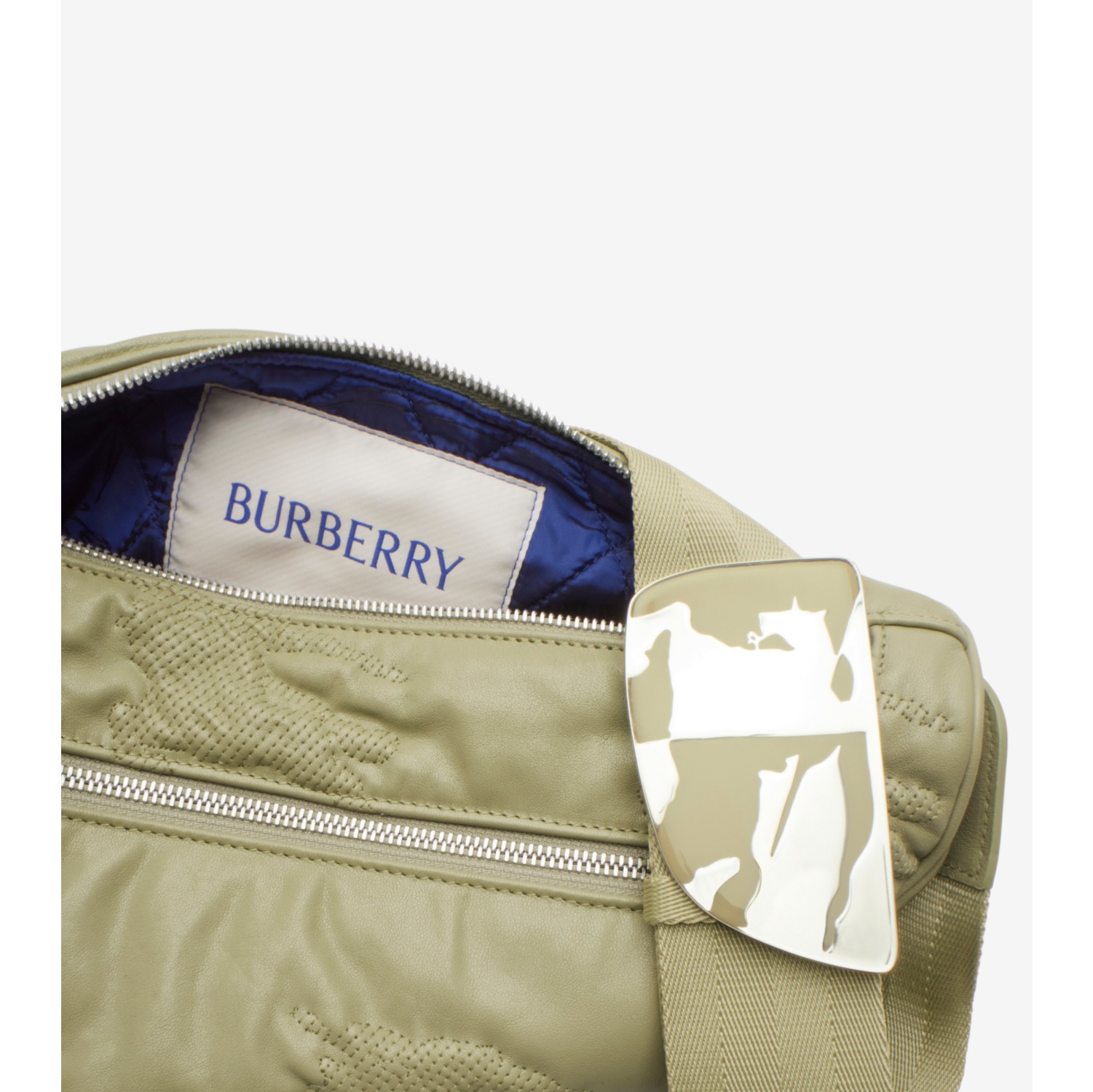 Medium Shield Messenger Bag in Hunter - Men, Leather | Burberry® Official