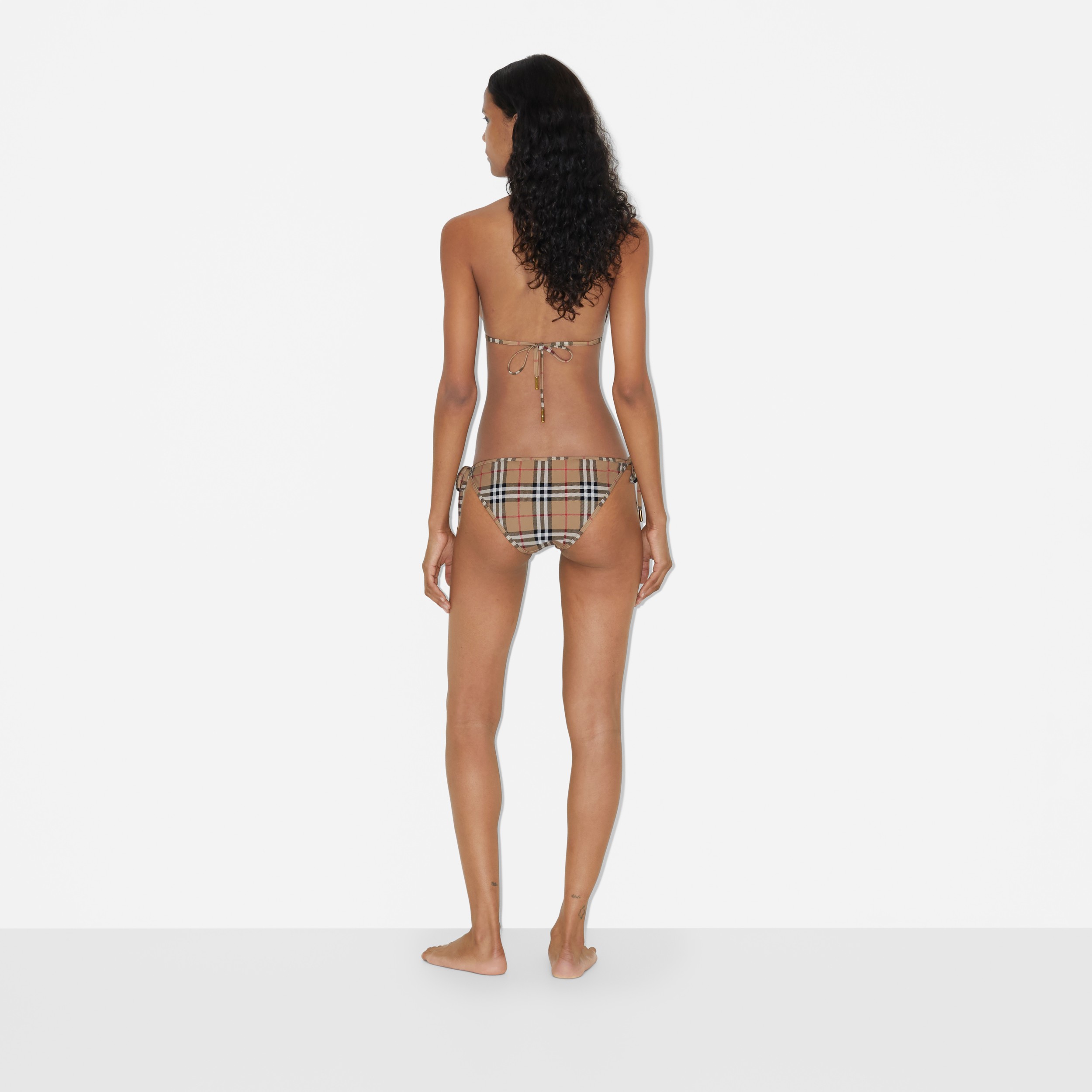 Check Triangle Bikini in Archive Beige - Women | Burberry® Official Check Triangle Bikini in Archive Beige - Women | Burberry® Official