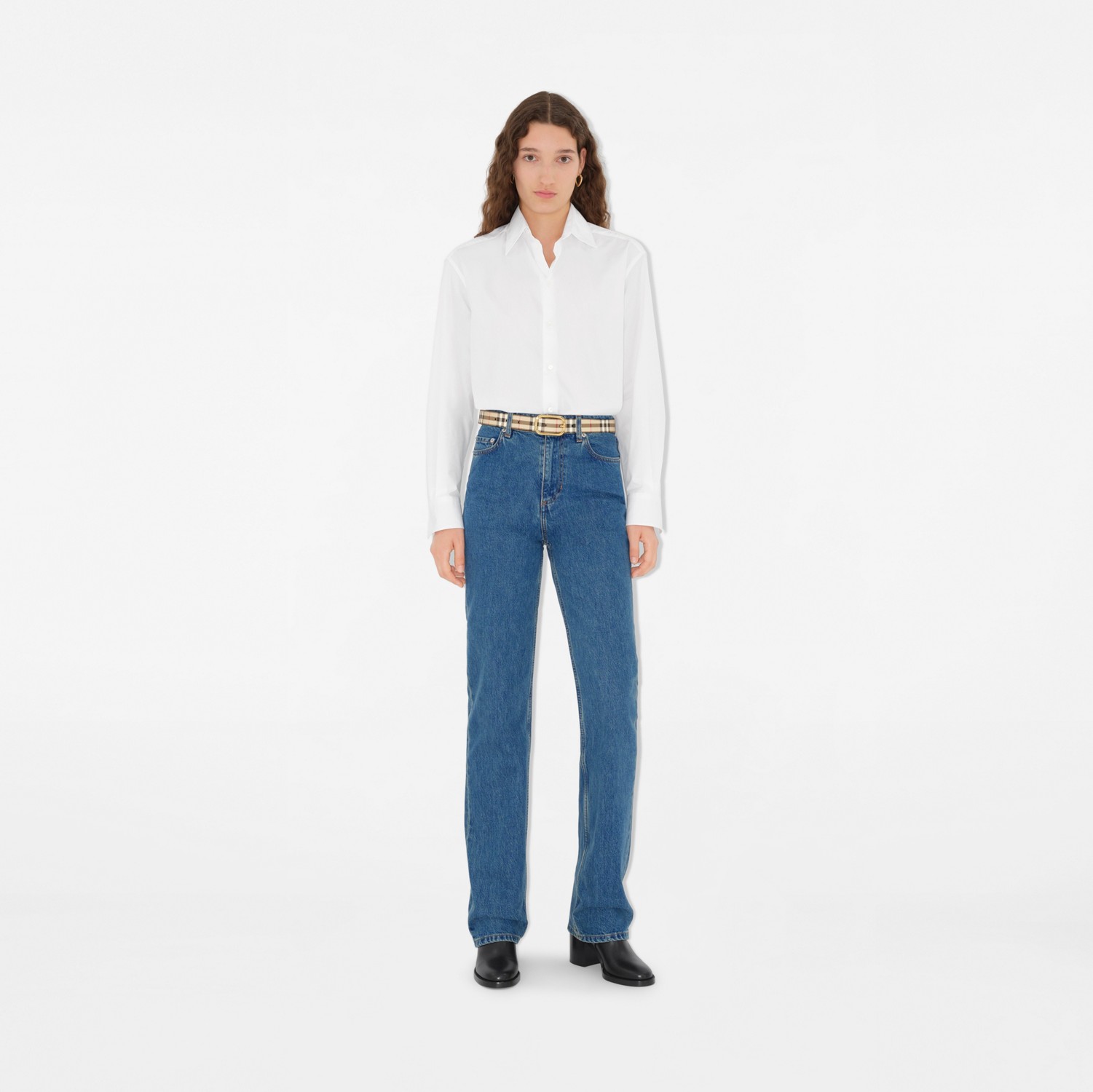 Check Belt in Archive beige/gold - Women | Burberry® Official Check Belt in Archive beige/gold - Women | Burberry® Official
