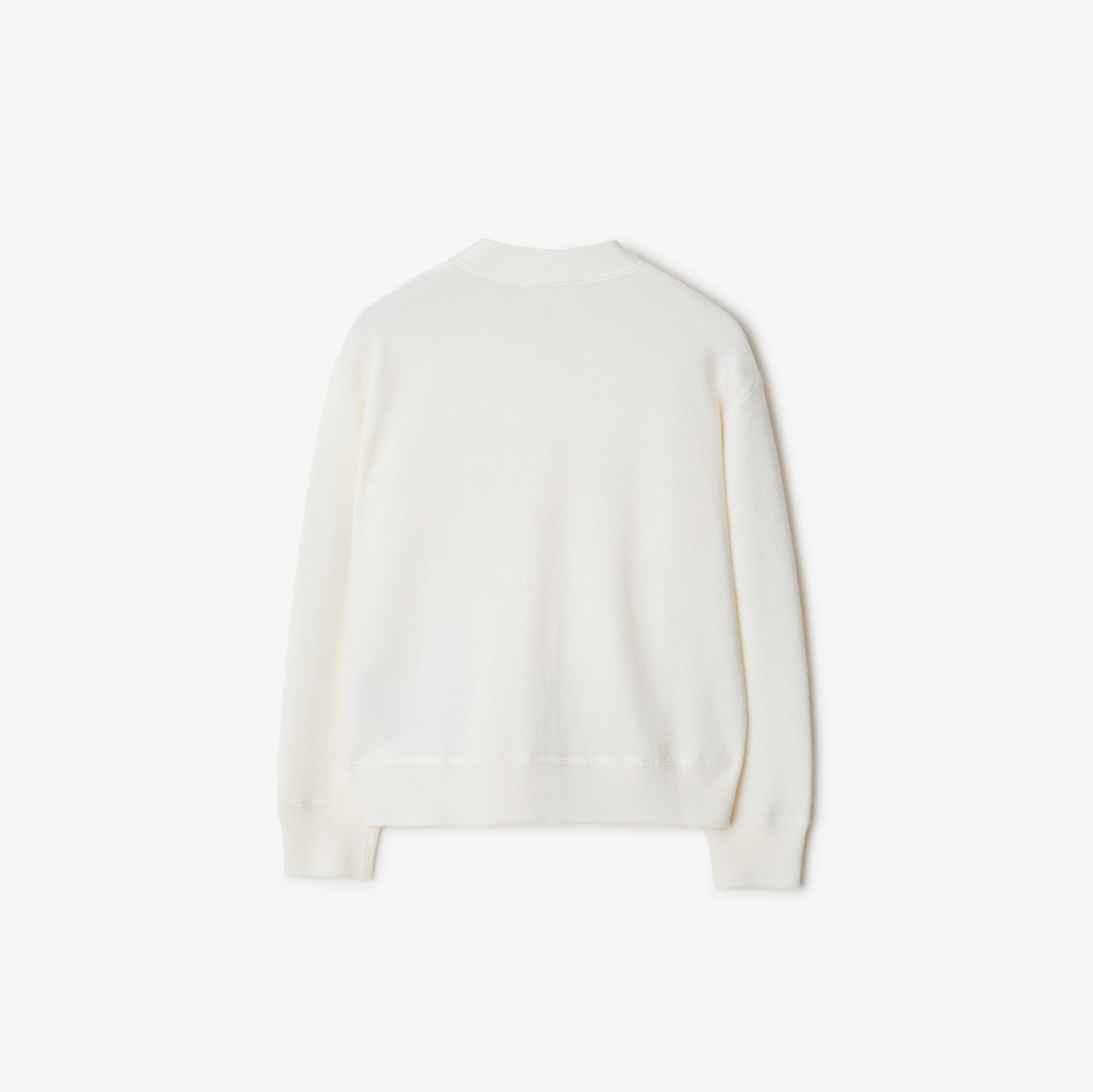 Check Label Wool Cardigan in Ivory | Burberry® Official Check Label Wool Cardigan in Ivory | Burberry® Official