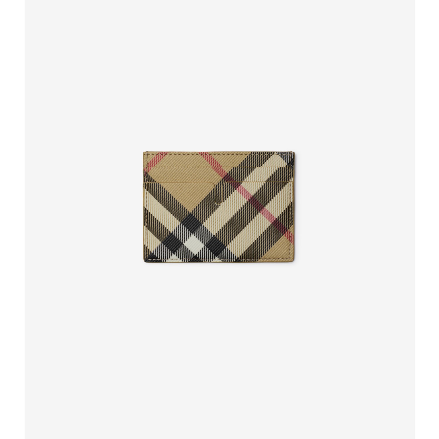Check Card Case in Sand - Men | Burberry® Official