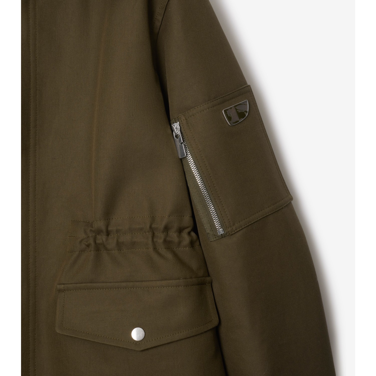 Long Faux Fur Trim Cotton Parka in Loch - Women | Burberry® Official