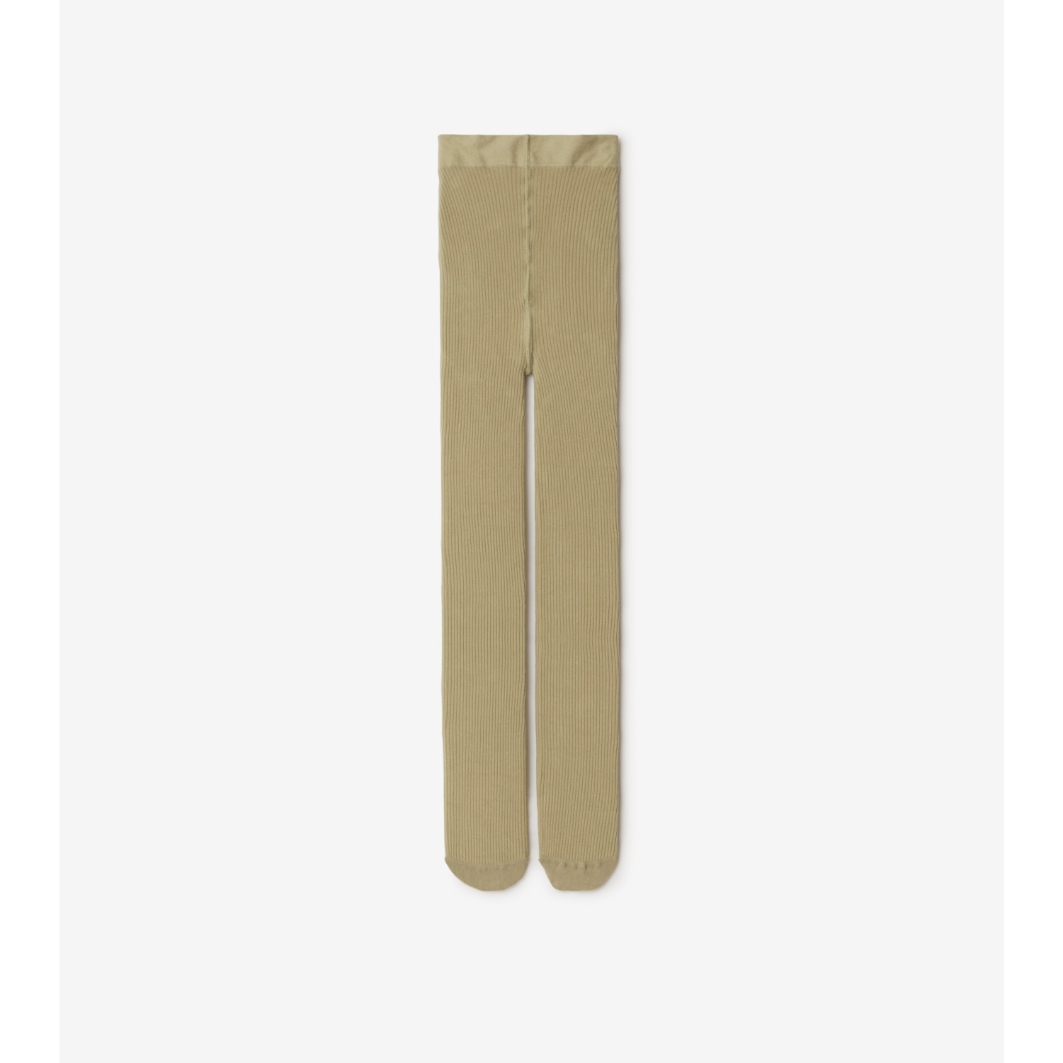 Ribbed Wool Blend Tights in Flax | Burberry® Official