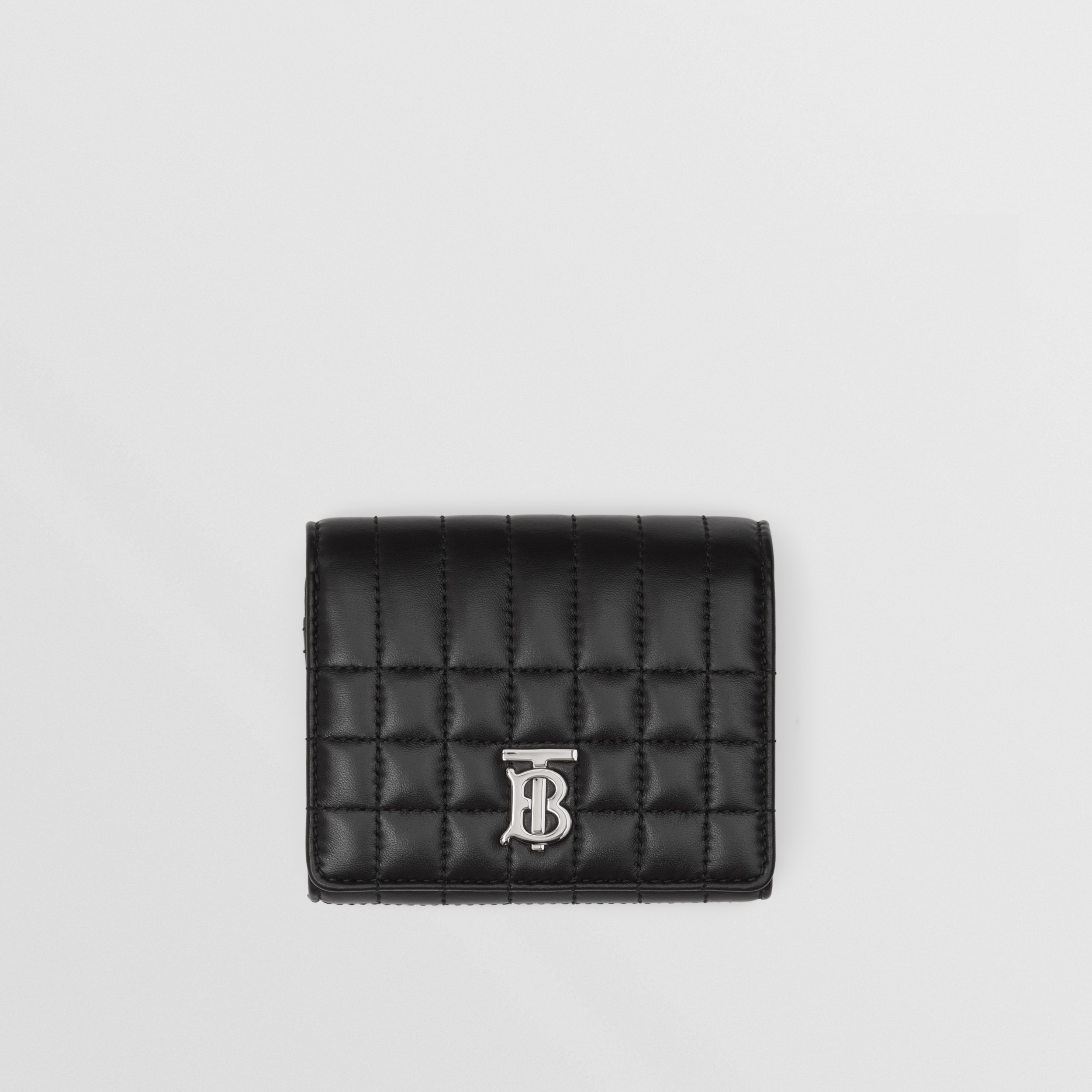 Quilted Leather Small Lola Folding Wallet in Black/palladium - Women ...