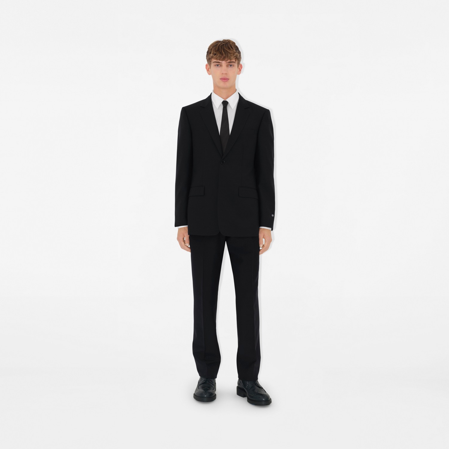 Wool Mohair Tailored Jacket in Black - Men | Burberry® Official Wool Mohair Tailored Jacket in Black - Men | Burberry® Official