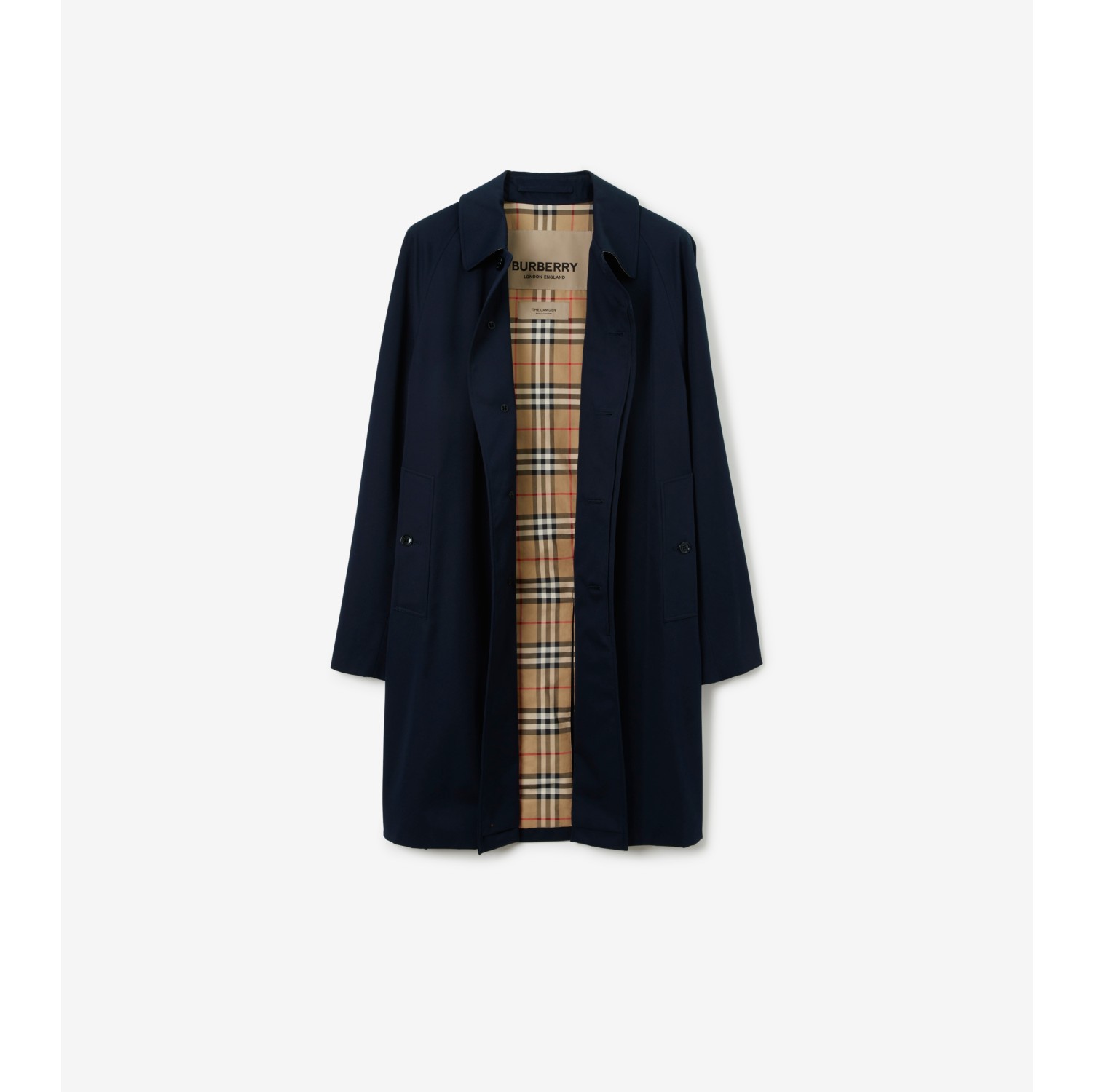 Mid-length Camden Heritage Car Coat in Coal blue - Men, Cotton ...