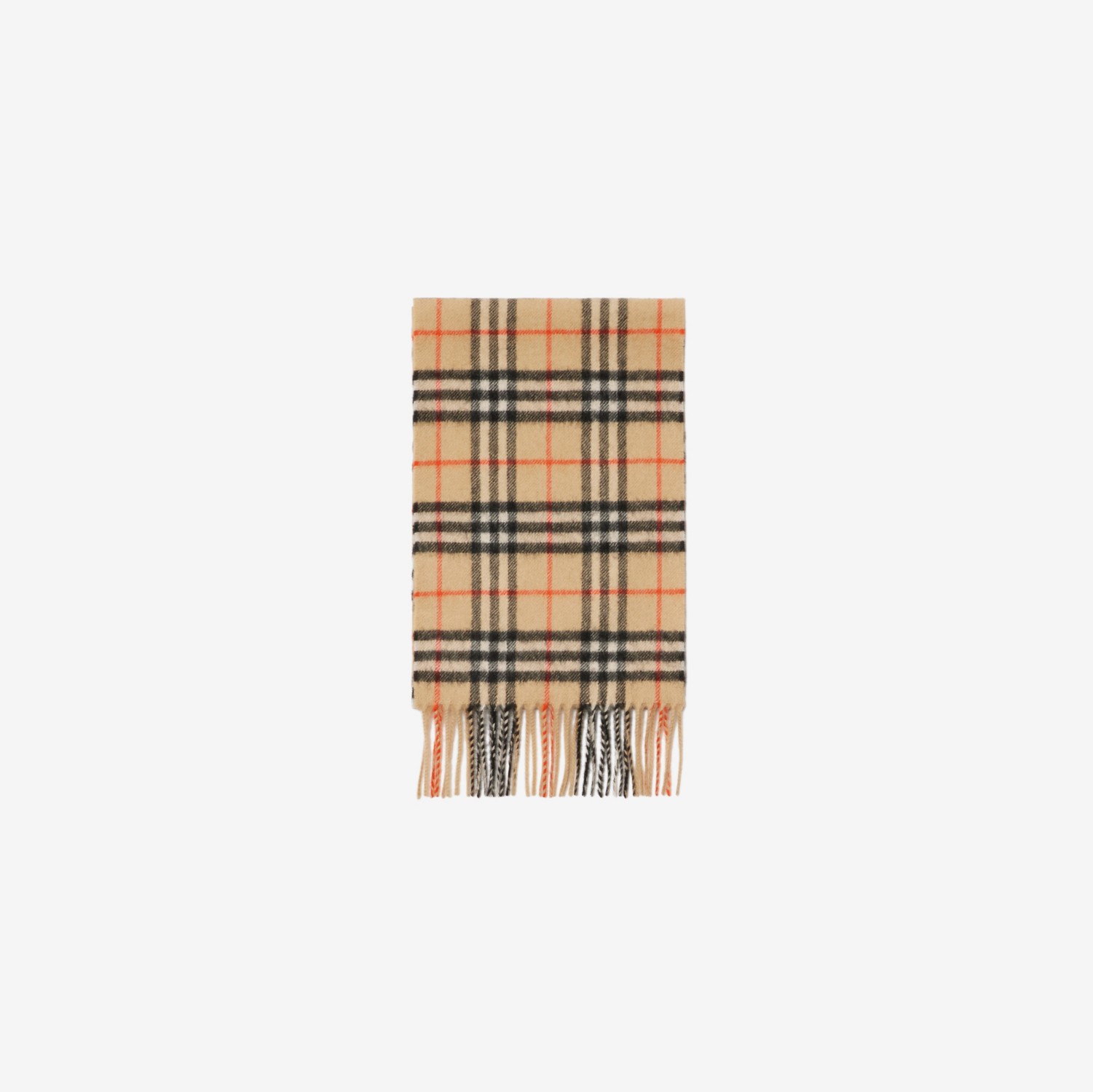 チェック カシミアスカーフ (サンド) - チルドレンズ | Burberry チェック カシミアスカーフ (サンド) - チルドレンズ | Burberry