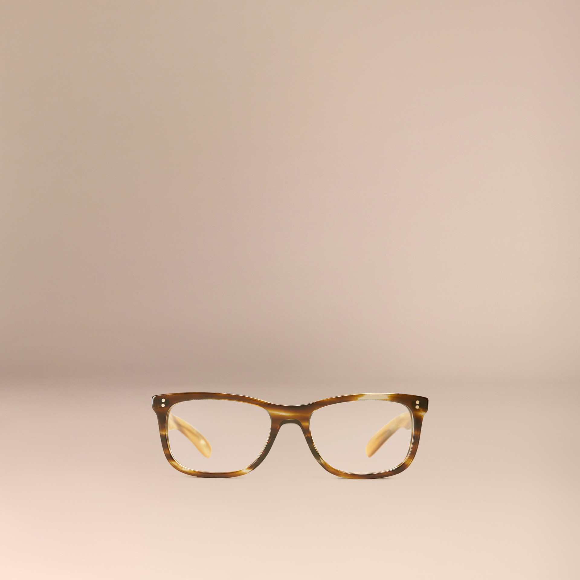 Square Optical Frames Dark Brown Horn Burberry
