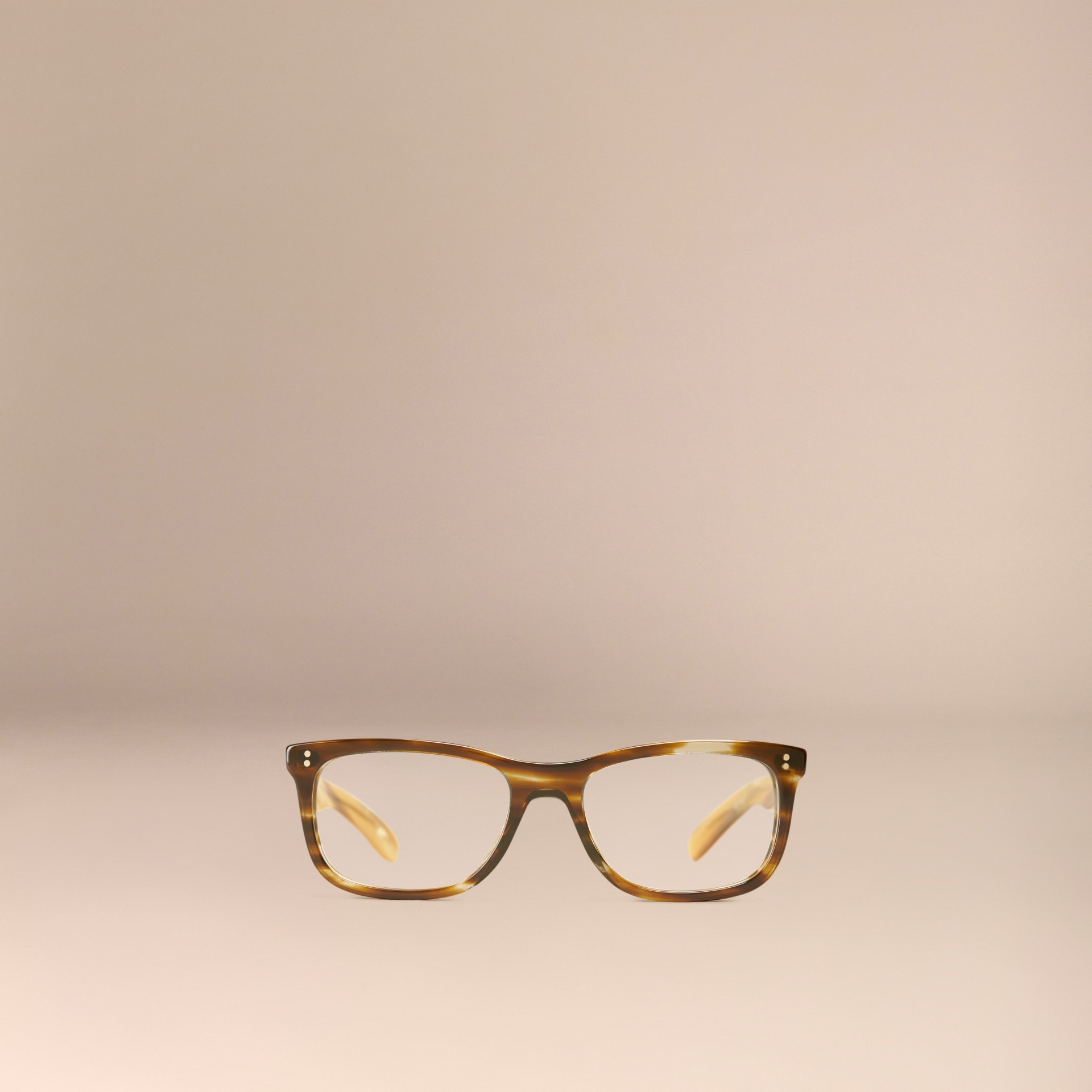 Square Optical Frames Dark Brown Horn Burberry