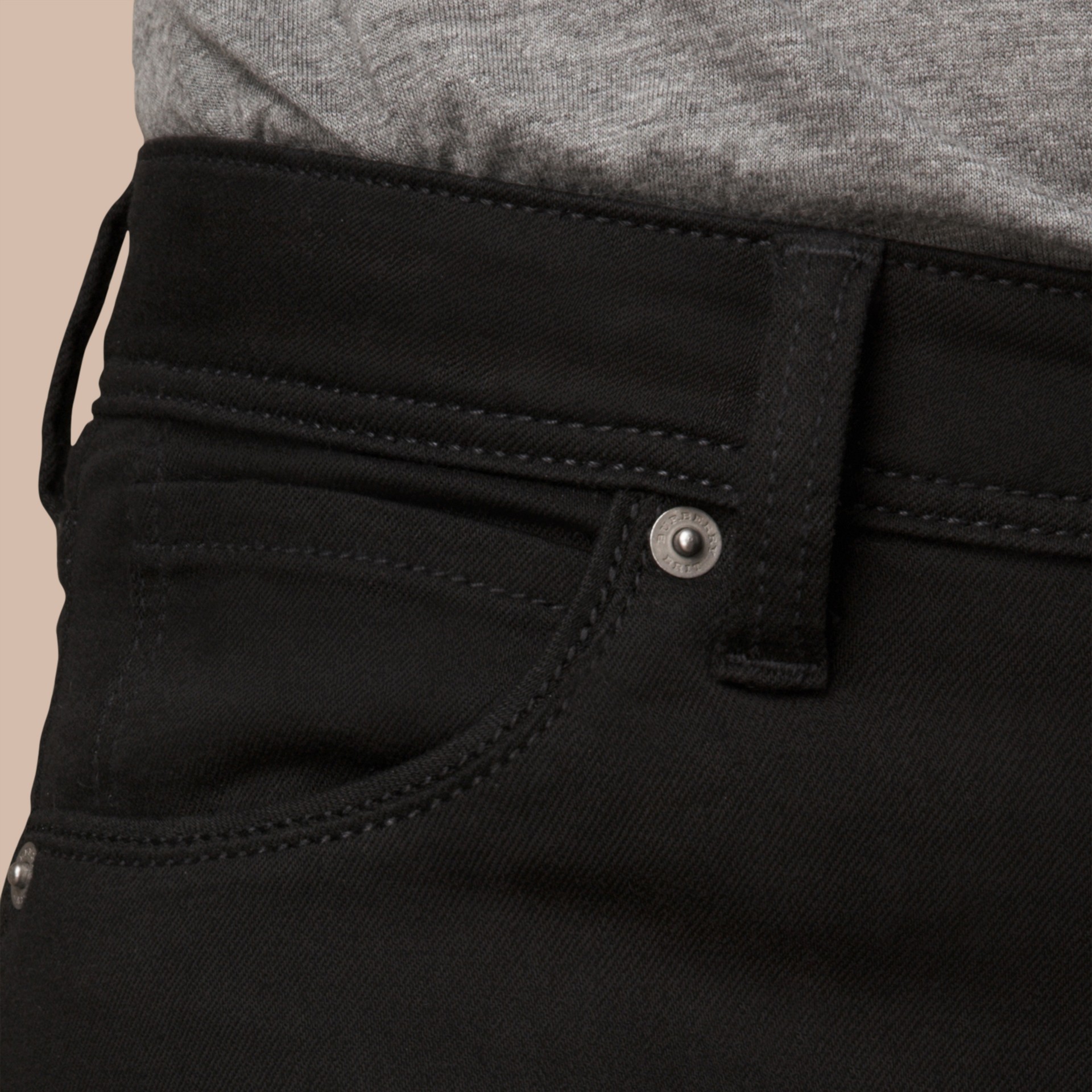 Skinny Fit Low-Rise Deep Black Jeans - Women | Burberry Skinny Fit Low-Rise Deep Black Jeans - Women | Burberry