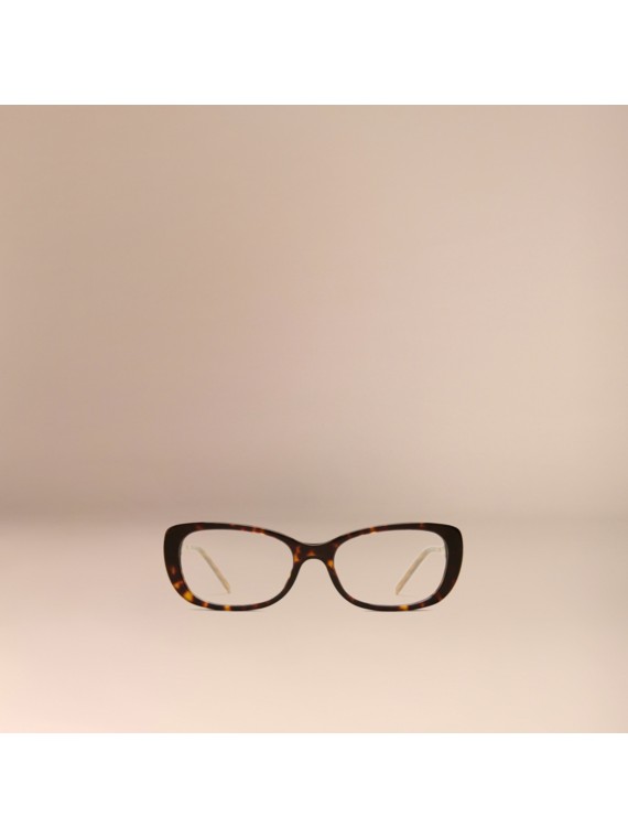 Gabardine Collection Oval Optical Frames Tortoise Shell Burberry
