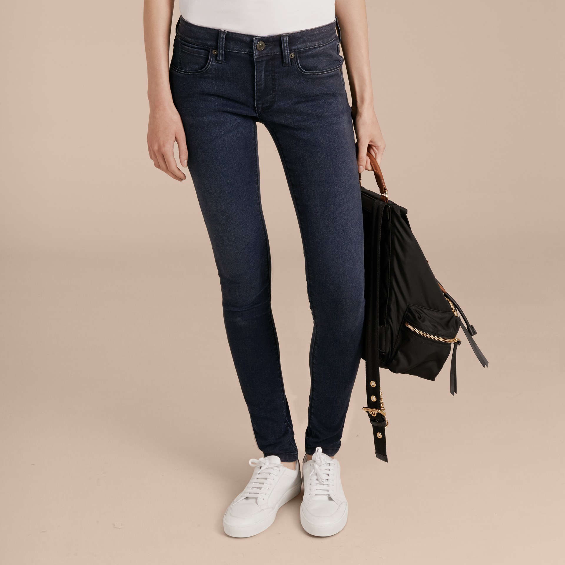 Skinny Fit Power Stretch Jeans In Dark Indigo Women Burberry United