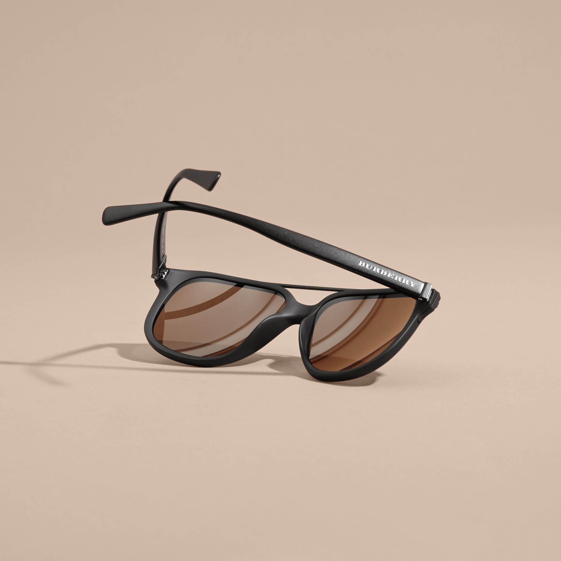 Square Frame Sunglasses Black Burberry
