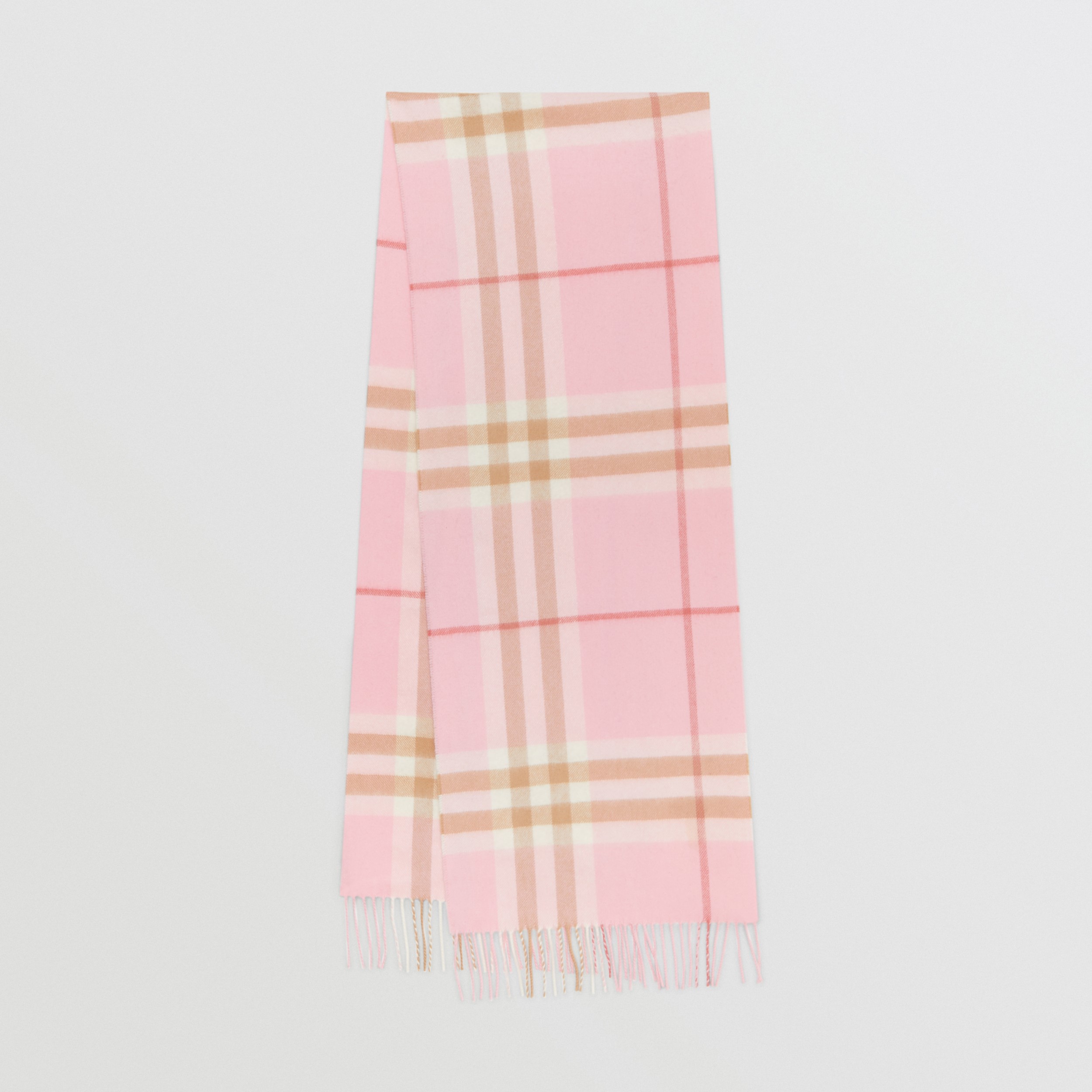 The Classic Check Cashmere Scarf in Candy Pink | Burberry United Kingdom