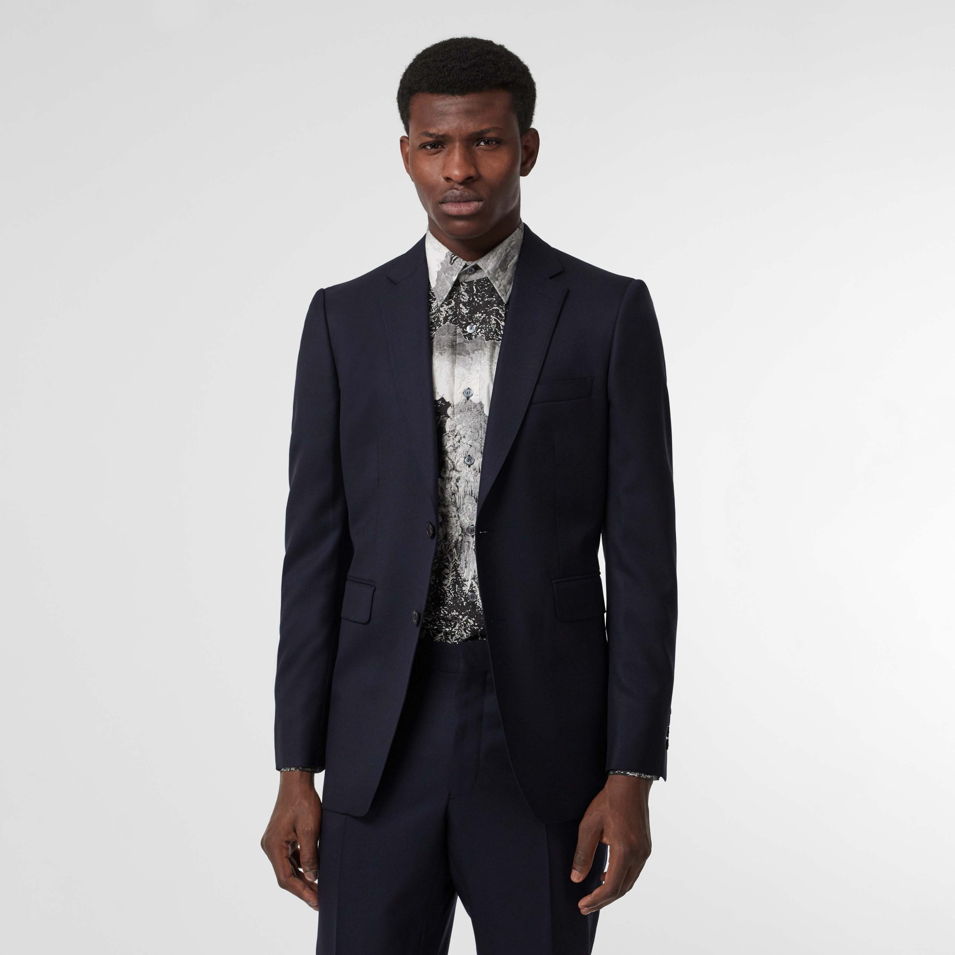 Classic Fit Wool Twill Suit in Navy - Men | Burberry United Kingdom