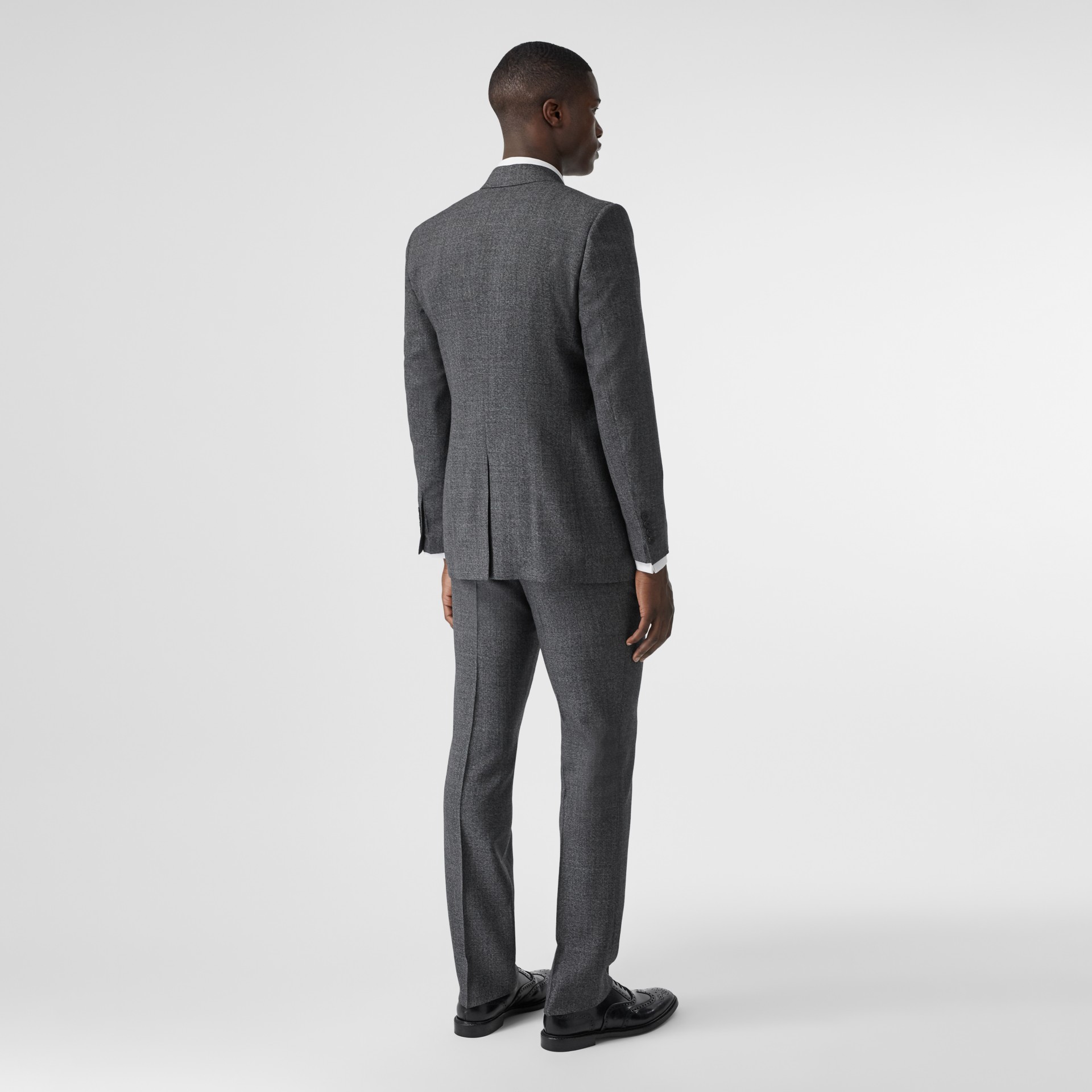 Classic Fit Melange Wool Three-piece Suit in Charcoal - Men | Burberry ...