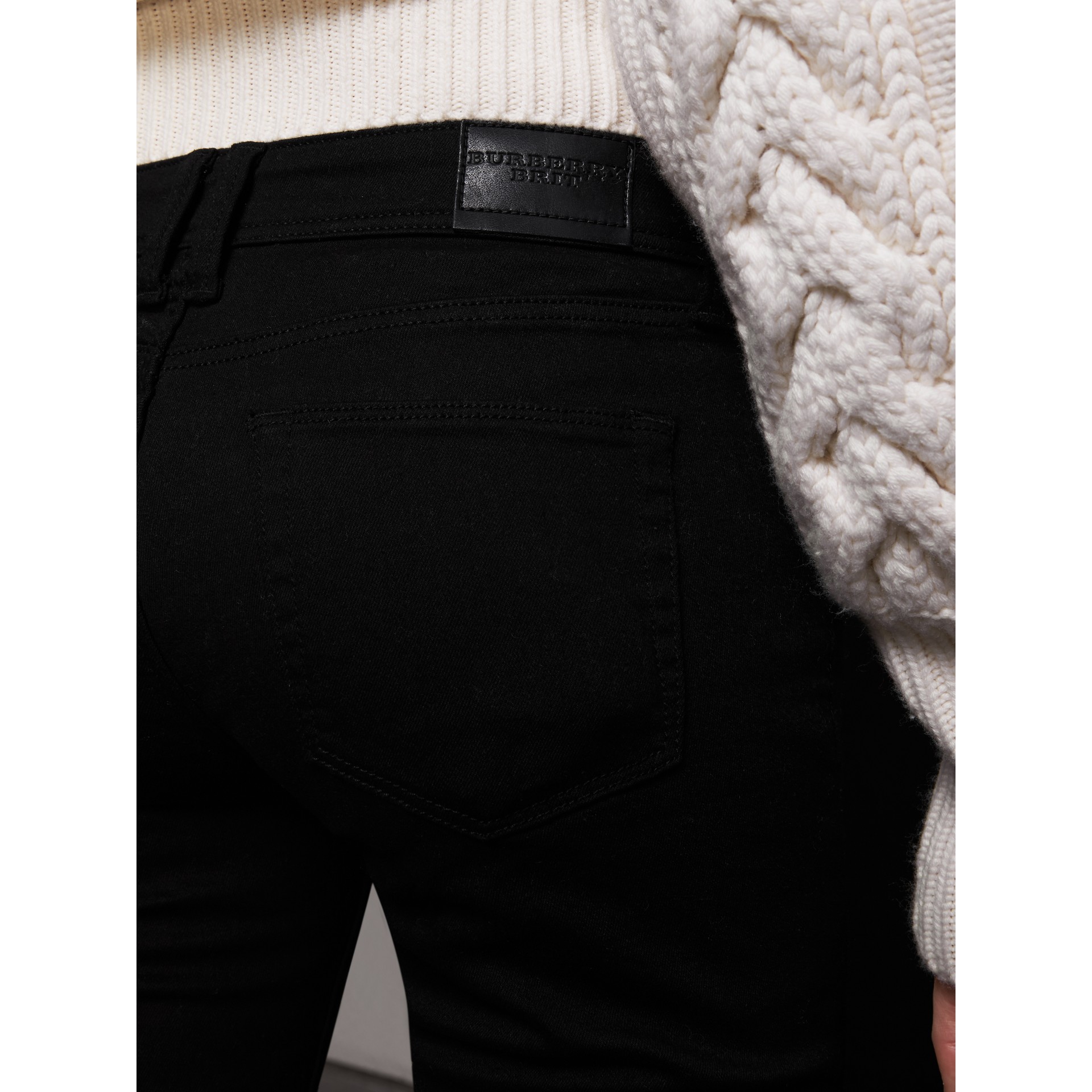 Skinny Fit Low-Rise Deep Black Jeans - Women | Burberry United States Skinny Fit Low-Rise Deep Black Jeans - Women | Burberry United States